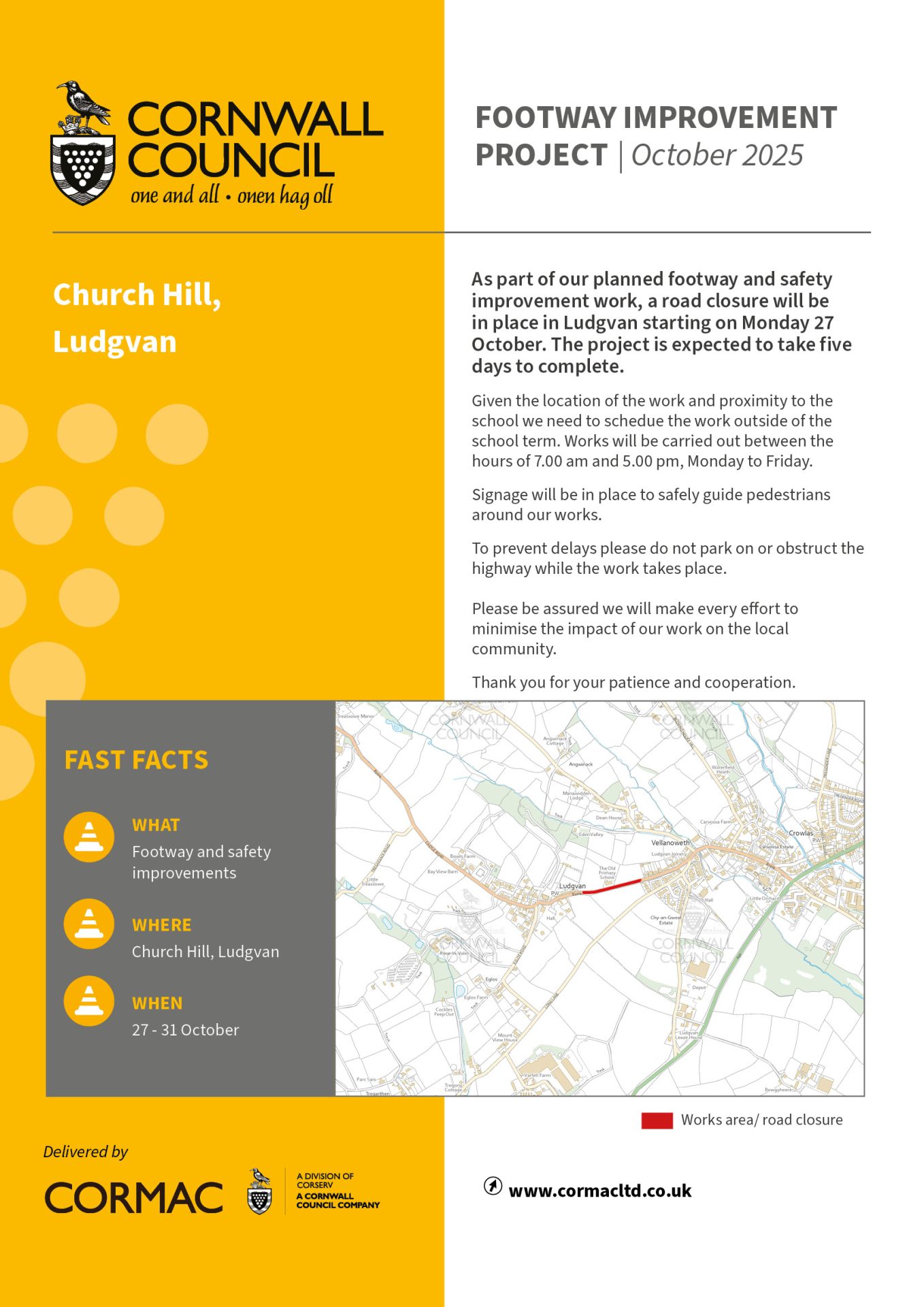Ludgvan Footway Improvements – Ludgvan Parish Council